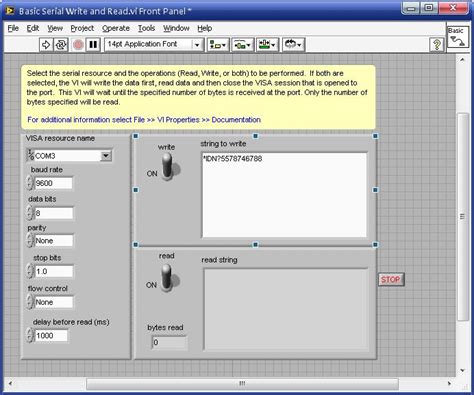 RS 傳輸字串錯誤 LabVIEW Science and Technology DataBase