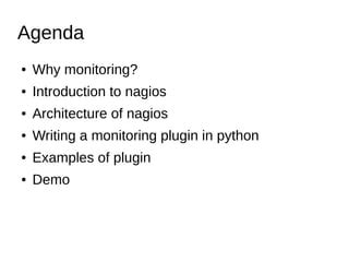 Nagios Monitoring With Python Plugin PDF Programming Languages Computing