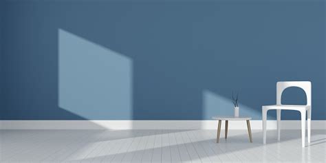 보기 빈 룸 공간 가구와 라미네이트 바닥에 최소한의 디자인과 아키텍처의 관점입니다 햇빛은 벽에 그림자 3d 렌더링입니다 0명에