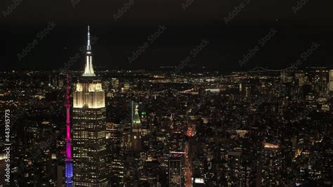 Aerial Breathtaking Drone Point Of View Of The Picturesque New York