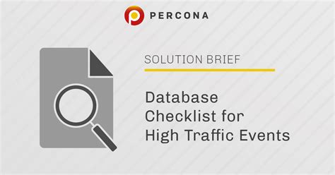 Database Checklist For High Traffic Events