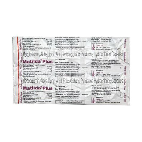 Buy Matilda Plus Capsule 10s Online At Upto 25 Off Netmeds