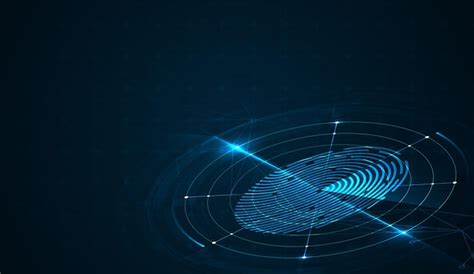 Premium Vector Fingerprint Scanning On Circuit Board Abstract Security System Concept With