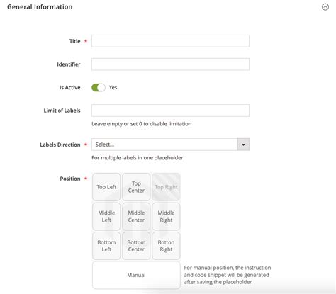 Manage Placeholders Magento 2 Product Labels Extension User Guide