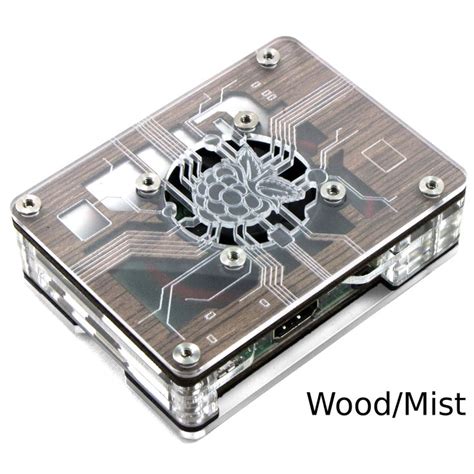 C4labs Zebra Virtue Case With Fan For Raspberry Pi 4b 3b 3 2 And B