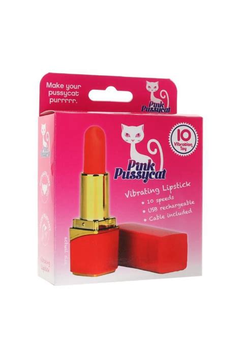 Cousins Group Pink Pussycat Rechargeable Lipstick Vibrator Redg