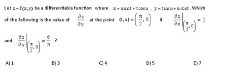 solved let z f x y be a differentiable function where