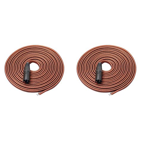 2x Xlr Speaker Cable Speaker Bare Wire To Xlr Plug Gold Plated Xlr 3