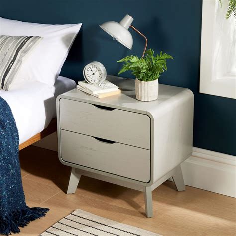 Nordica 2 Drawer Bedside Table Storage Unit