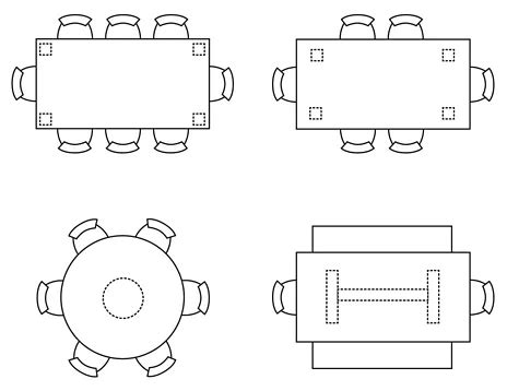 Dining Table Floor Plan Symbols