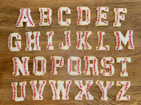 Baseball Glitter Chenille Iron On Letters Etsy