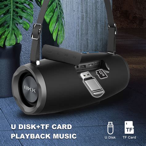 Rgb Battery Powered Wireless Portable Bluetooth Speakers With Aux Input Tf Card