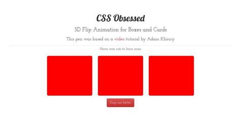 Css 3d Flip Animation
