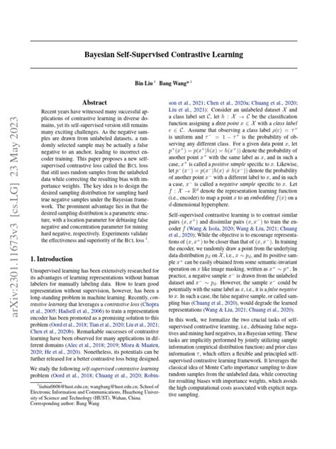 bayesian self supervised contrastive learning pdf bias of an