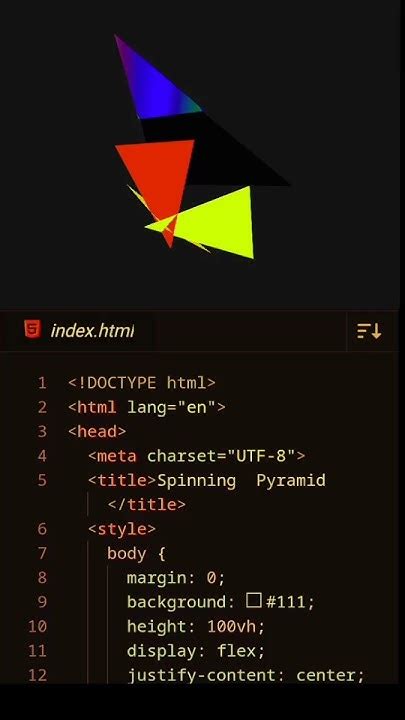 Created This 3d Pyramid Without Js🤯🔺html Css 3dcoding Codemagic Webdev Frontenddeveloper