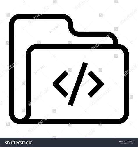 Coding Folder Icon Stock Vector Royalty Free 720348529 Shutterstock