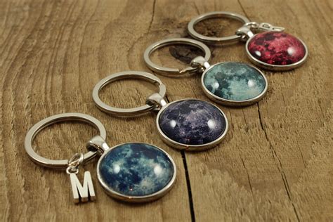 Full Moon Keyring Moon Keychain Moon Keyring Galaxy T Galaxy