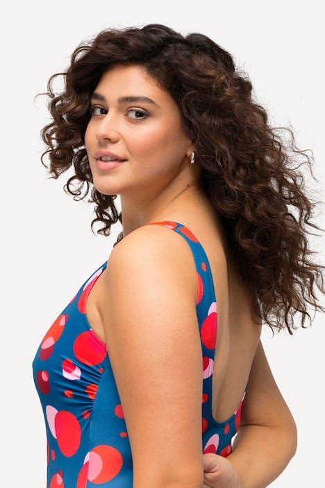 Maillot De Bain à Pois Décolleté Rond Sans Bonnets Souples Maillots