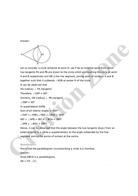 Class 10 Chapter 10 Circle