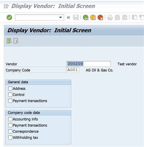 Vendor Master Data In Sap Tcode At Lynn Craig Blog