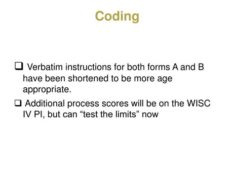PPT Unveiling The WISC IV PowerPoint Presentation Free Download ID 6724286