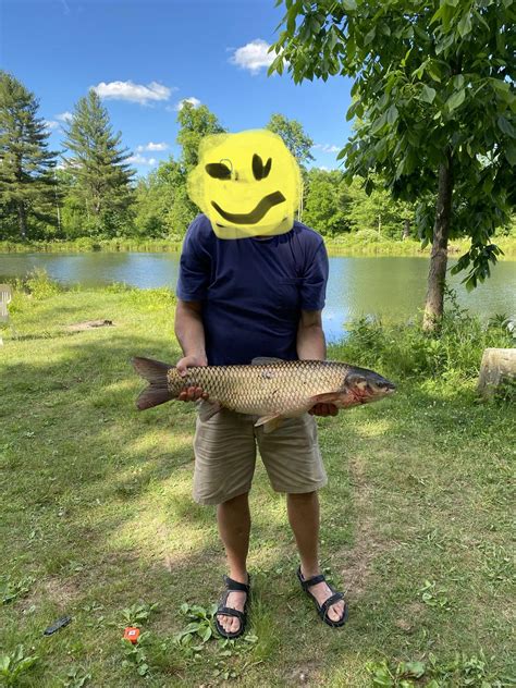 20 Pound Grass Carp Caught On Cheese Puffs My Brother Figured Out The
