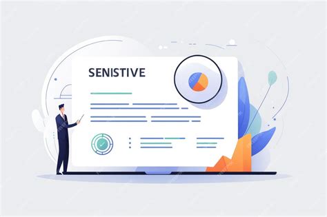 Premium Ai Image Sensitive Information Concept Flat Vector Illustration