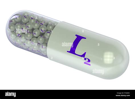 Vitamin capsule L2 isolated on white background Stock Photo - Alamy