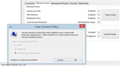 remote desktop how do you disable intel kvm user consent requirement