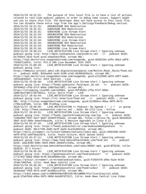 Web Sub Update Log Pdf Podcast Digital Audio