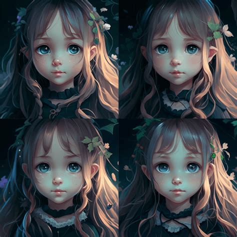 Красивая маленькая девочка Аниме создано в Midjourney