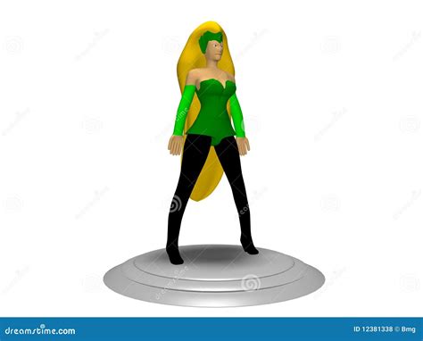 Female Cartoon Character Posing Stock Illustration Illustration Of