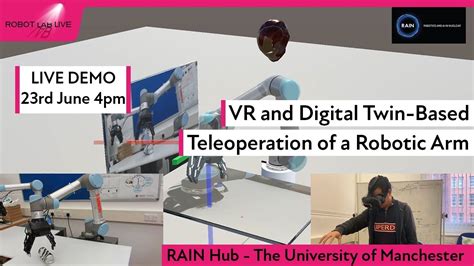 Vr And Digital Twin Based Teleoperation Of A Robotic Arm Robot Lab Live Youtube