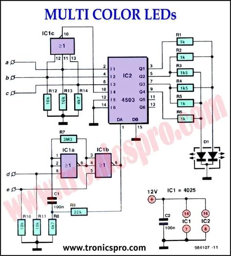 Multi Color Led Circuit Diagram