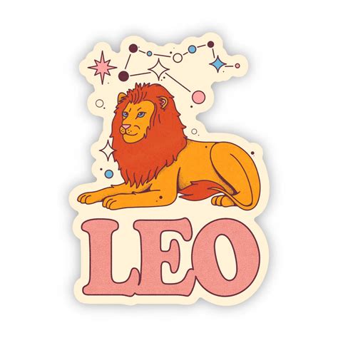 Leo Astrology Sign Sticker Big Moods