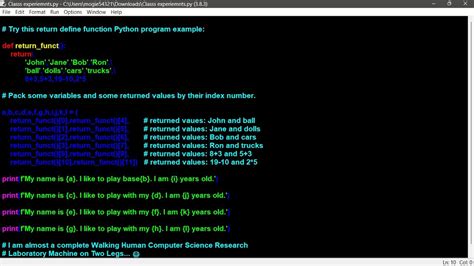 Return Define Function Python Program Example YouTube