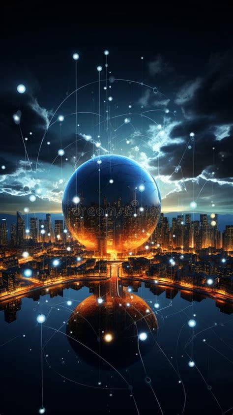 Global Internet Fuels Smart Cities Enhancing Advanced Communication Networks Worldwide Stock