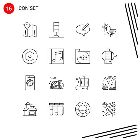 User Interface Pack Of 16 Basic Outlines Of Internal Harmony Message