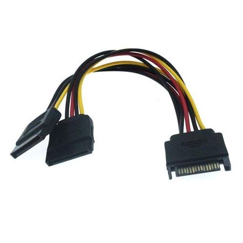 Sata Right Angle To Way Pin Sata Power Extension Cable Male To Dual Female Sata Ssd Power