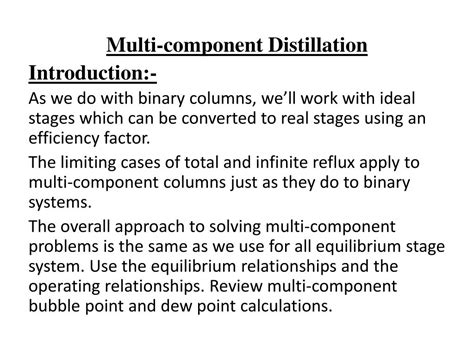 PPT Multi Component Distillation Introduction PowerPoint Presentation ID 2280742