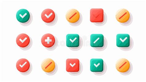 Check Mark Icon Button Set With Check Box Icon Professional Image Tools Stock Vector