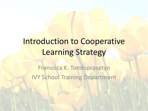 Cooperative Learning Strategy And Implementation