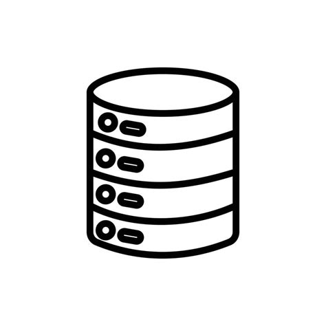 Database Server Icon Black Outline 66160561 Vector Art At Vecteezy