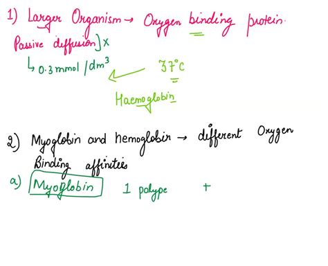 Solved Why Do Larger Organisms Need Oxygen Binding Proteins 2 Pts
