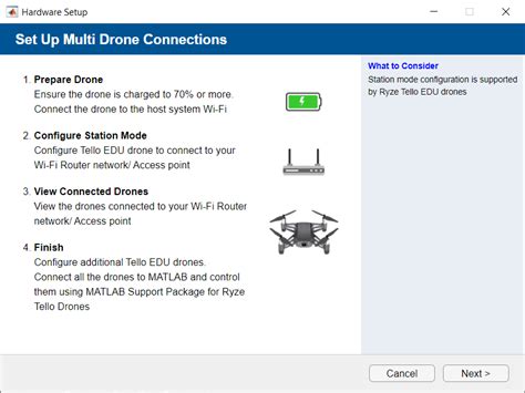 Configure Multiple Ryze Tello Drones Matlab And Simulink