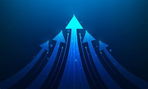 Premium Vector Business Arrow Up Process Increase To Success On Blue