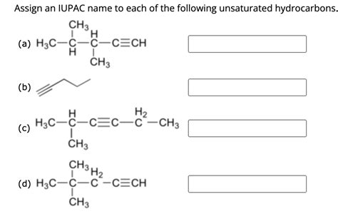 Solved Assign An Iupac Name To Each Of The Following Chegg Com