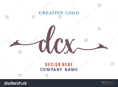 Dcx Lettering Logo Simple Easy Understand Stock Vector Royalty Free
