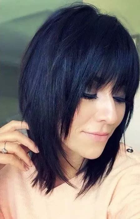 Choppy Shoulder Length Hairstyles With Bangs