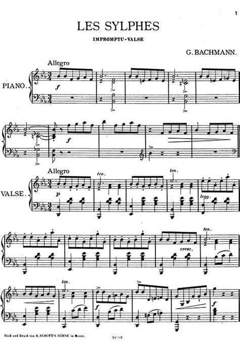 George Bachmann Piano Sheet Music
